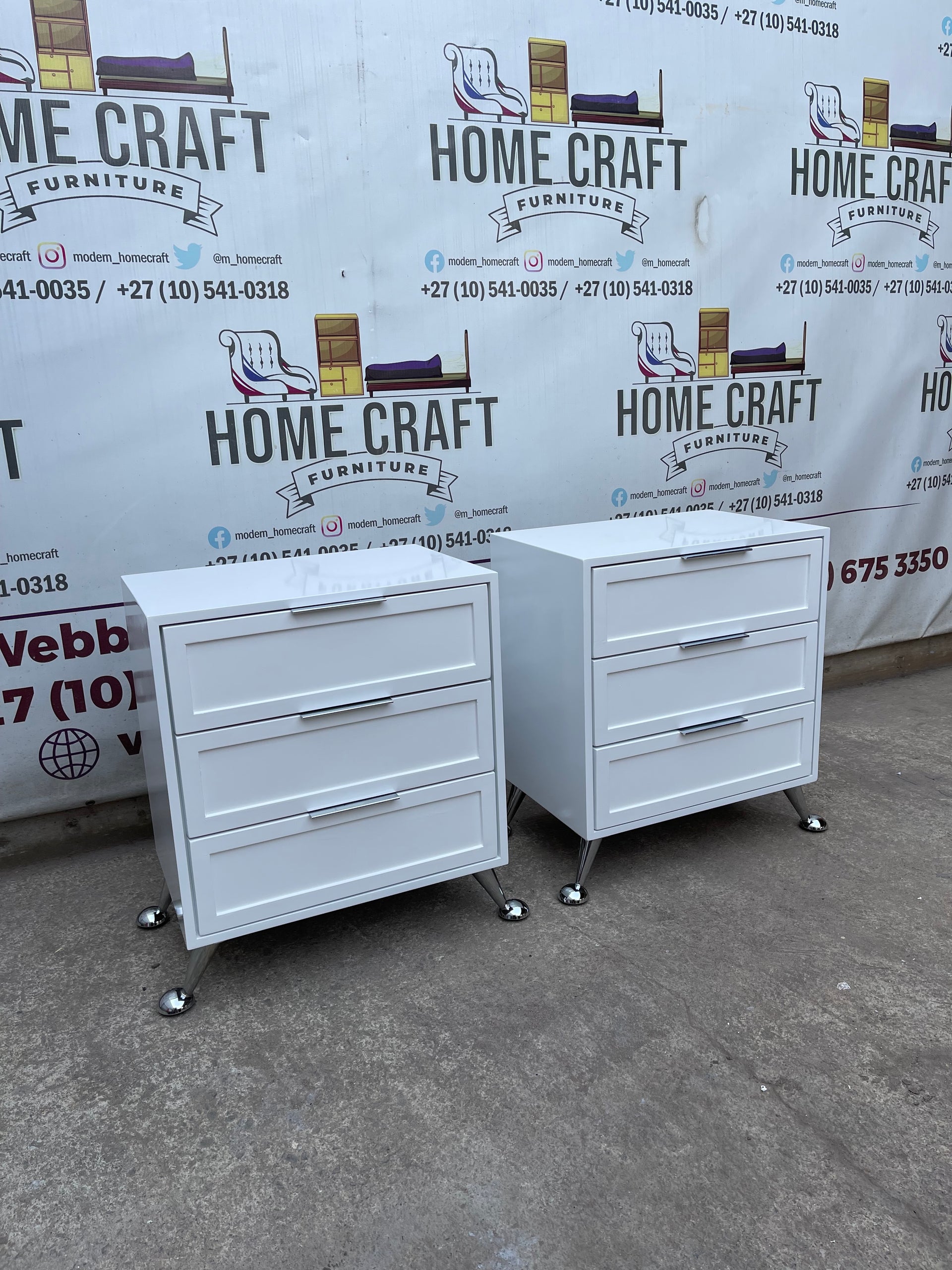 Bongi - 6mm Face Design, 3 Drawer Pedestals – Home Craft