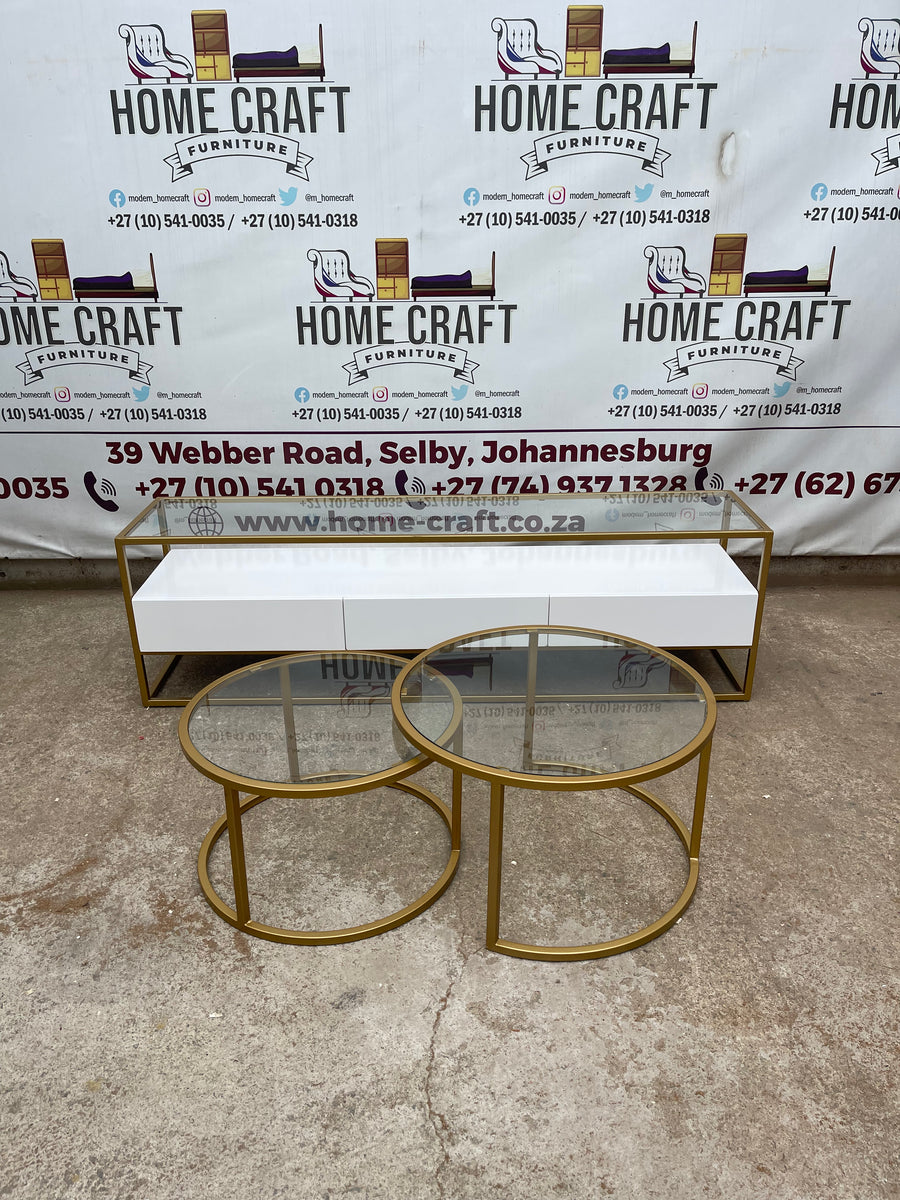 Tv Stand and Nesting Table Combo – Home Craft