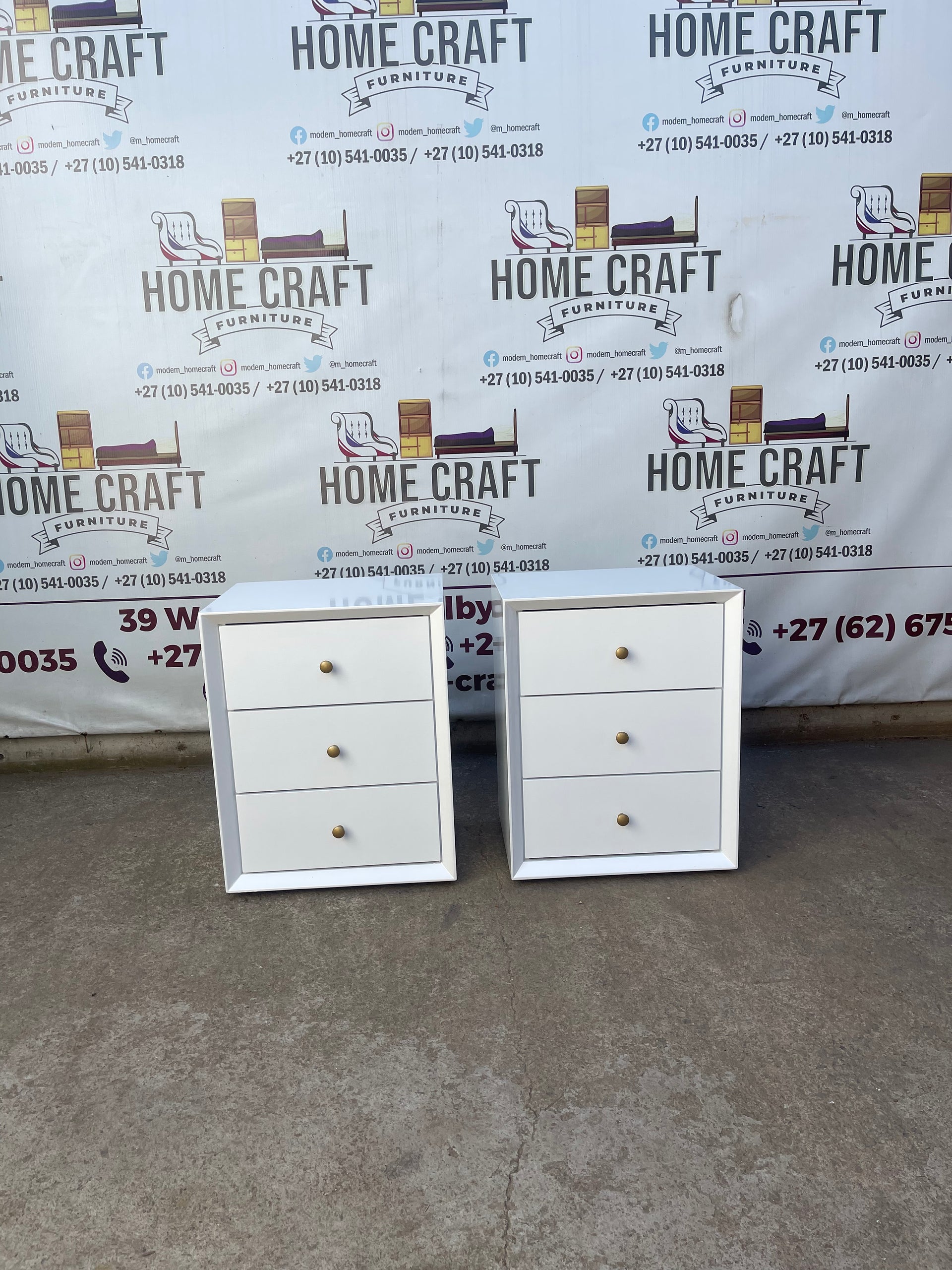 Face In- 3 Drawer Pedestals (Knob Handles) – Home Craft