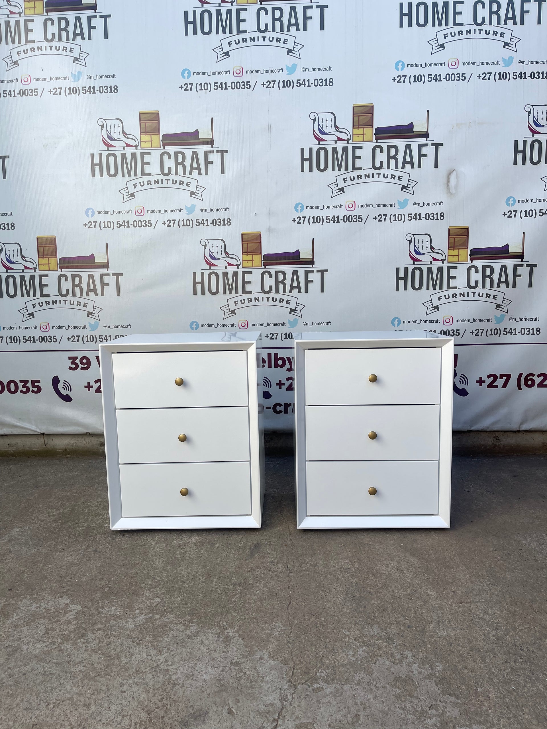 Face In- 3 Drawer Pedestals (Knob Handles) – Home Craft